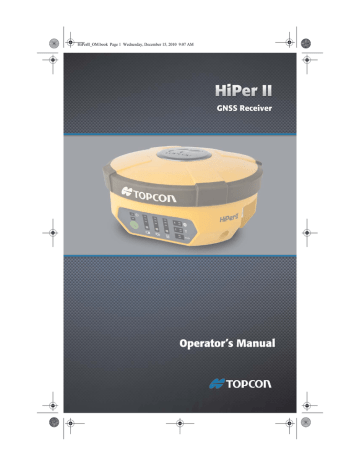 Topcon HiPer II Operator's Manual | Manualzz