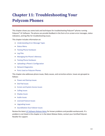 Polycom Phone Troubleshooting Administrators’ Guide | Manualzz
