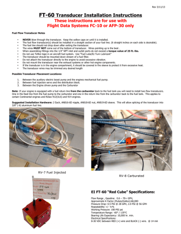 FT-60 Red Cube Installation Instructions | Manualzz