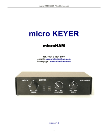 microHAM KEYER User Manual | Manualzz