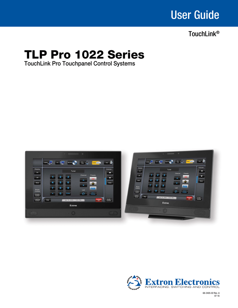 Extron electronics TLP Pro 720M User manual | Manualzz