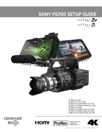 Sony FS700 Setup Guide | Manualzz