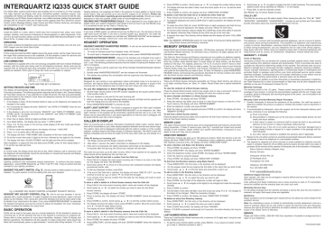 Interquartz IQ335 Quick Start Guide | Manualzz
