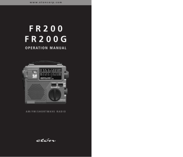 FR200, FR200G Operation Manual | Manualzz