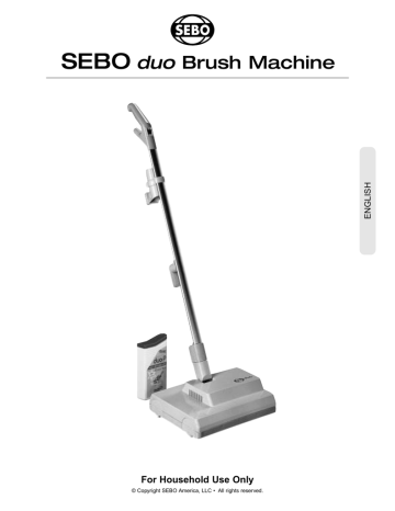 SEBO duo Brush Machine Owner's Manual | Manualzz