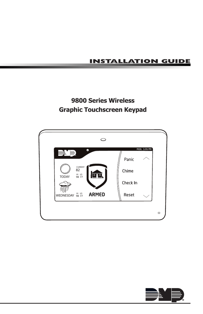 DMP Electronics 9800 Series Installation manual | Manualzz