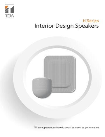 TOA H-1 Brochure | Manualzz