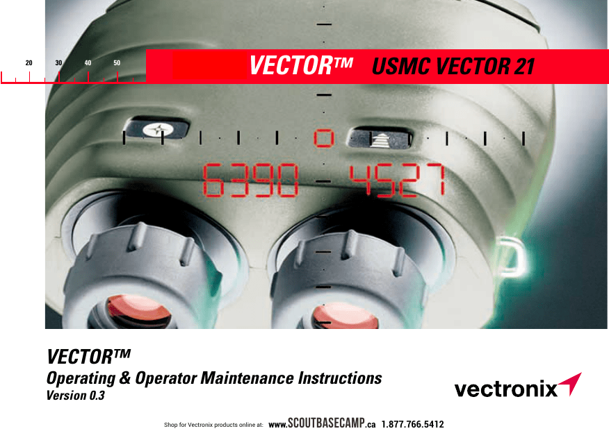 Vectronix USMC VECTOR 21 Operating & Operator Maintenance Instructions ...