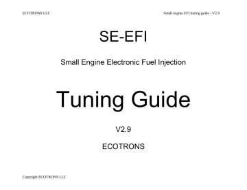 Small Engine EFI Tuning Guide | Manualzz