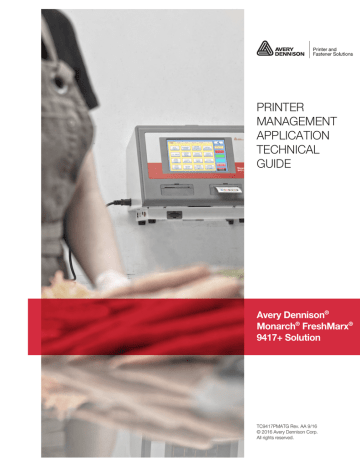 printer Monarch FreshMarx 9417+ Technical Guide | Manualzz