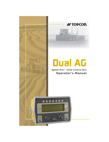 Topcon Dual AG System Five 9164 Control Box Operator's Manual | Manualzz