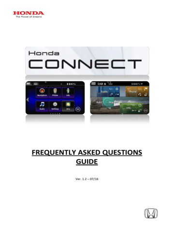 Honda Connect FAQ Guide | Manualzz
