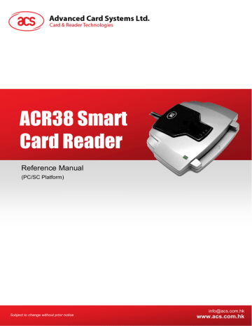 ACS ACR38 Smart Reference Manual | Manualzz
