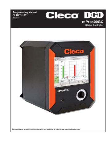 Cleco DGD mPro400GC Programming Manual | Manualzz