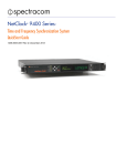 Spectracom NetClock 9400 9483, 9400 9489 User Reference Guide | Manualzz