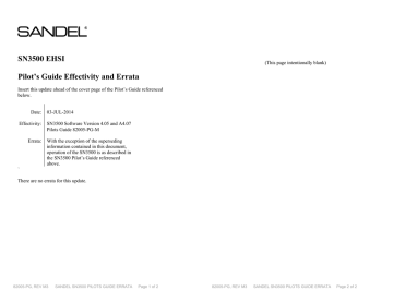 Sandel sn3500 ehsi Pilot's Manual | Manualzz