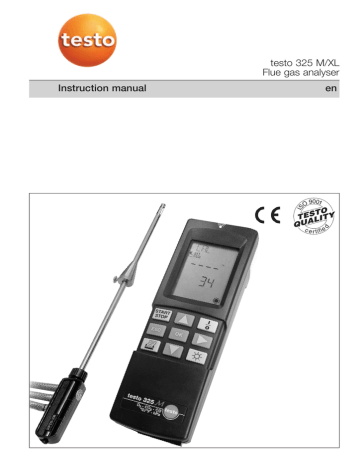 Testo 325 M/XL Flue Gas Analyzer Instruction Manual | Manualzz
