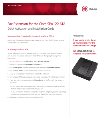 Cisco SPA122 ATA Quick Install Guide | Manualzz