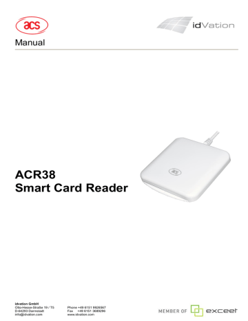 Smart Card Reader ACR38 Manual | Manualzz