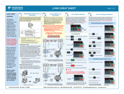 YASKAWA J1000 - Quick Reference manual, instruction manual, Quick start Guide
