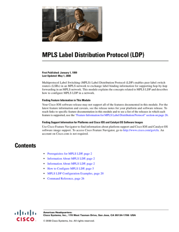 Cisco MPLS Label Distribution Protocol Configuration Guide | Manualzz