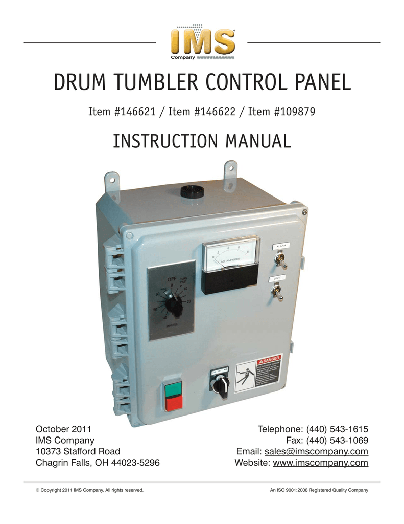 IMS 146622 Control Panel Instruction Manual | Manualzz
