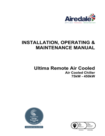 Airedale Ultima Remote Air Cooled Installation Manual | Manualzz