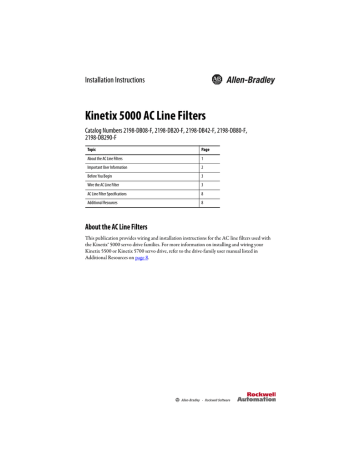 Allen-Bradley Kinetix 5000 Installation Instructions Manual | Manualzz