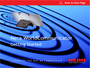 Nera WorldCommunicator User Manual | Manualzz