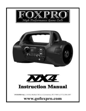 Foxpro NX4 Instruction manual | Manualzz
