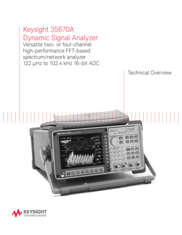 Keysight 35670A Dynamic Signal Analyzer Technical Overview | Manualzz
