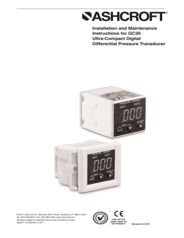 Ashcroft GC30 Installation And Maintenance Instructions Manual | Manualzz