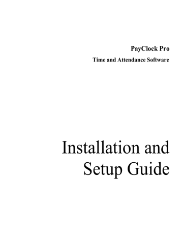 PayClock Pro Installation and Setup Guide | Manualzz