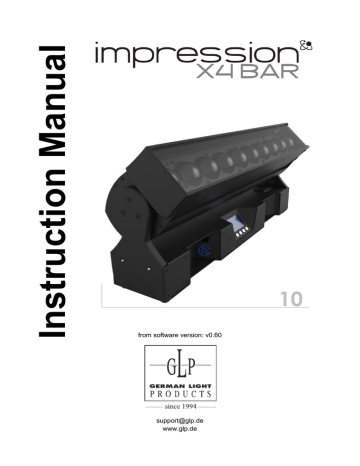 GLP impression X4 BAR 10 Instruction Manual | Manualzz