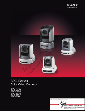 Sony BRC H700, Z700, Z330, 300 Datasheet | Manualzz