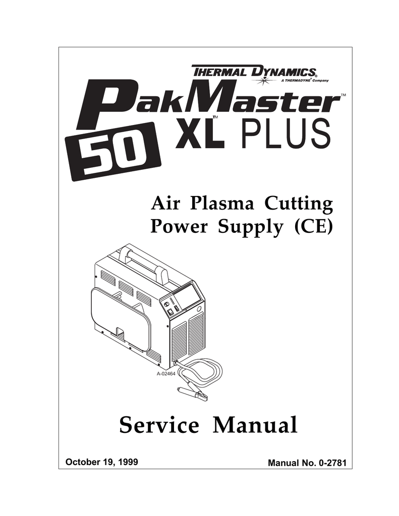 ESAB PakMaster™ 100 XL™ Plus Air Plasma Cutting Power Supply (CE ...