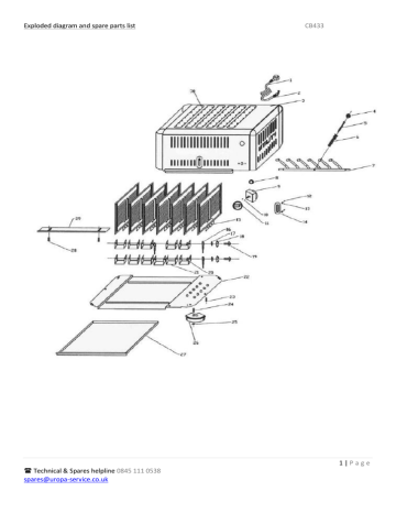 Buffalo CB433 6 Slice Toaster Exploded Diagram | Manualzz