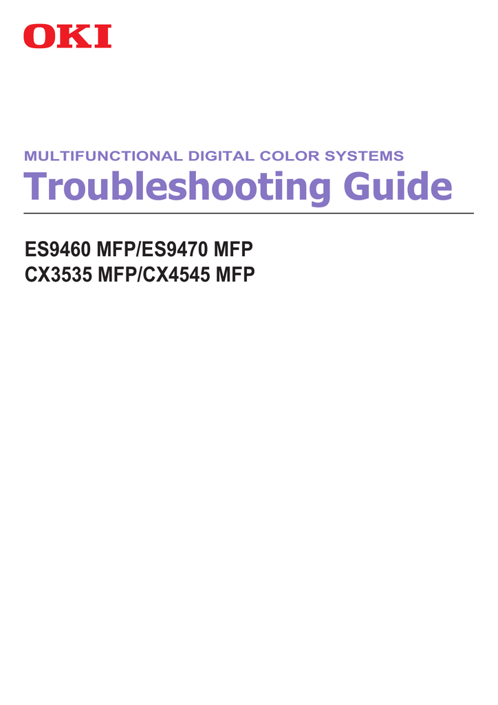 OKI CX4545 MFP Troubleshooting Manual | Manualzz