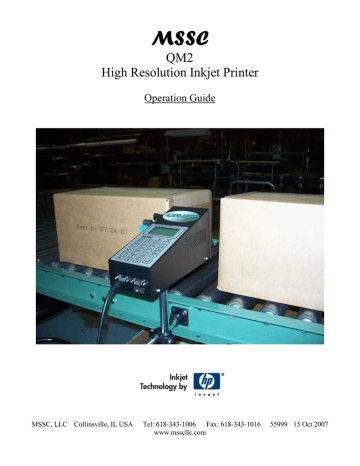 Inkjet Printer QM2 Operation Guide | Manualzz