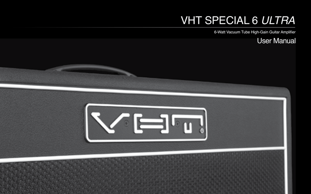 VHT SPECIAL 6 ULTRA User manual | Manualzz