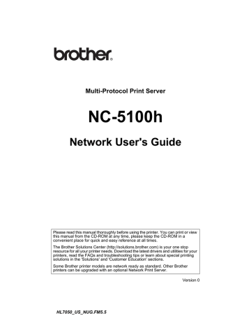Brother HL-5040 User's Guide | Manualzz