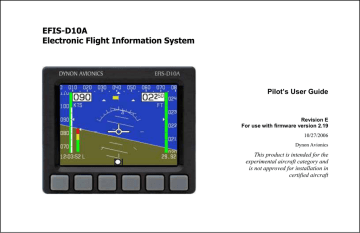 Dynon Avionics EFIS-D10A Pilot's User Guide | Manualzz