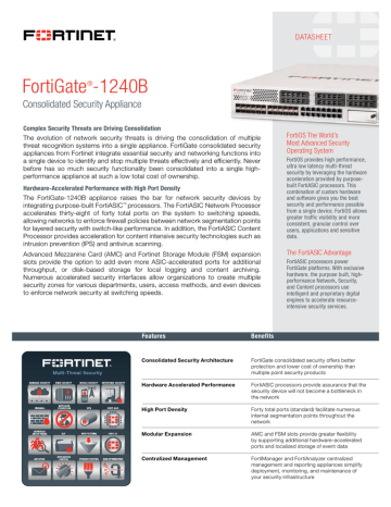 FortiGate 1240B Datasheet | Manualzz