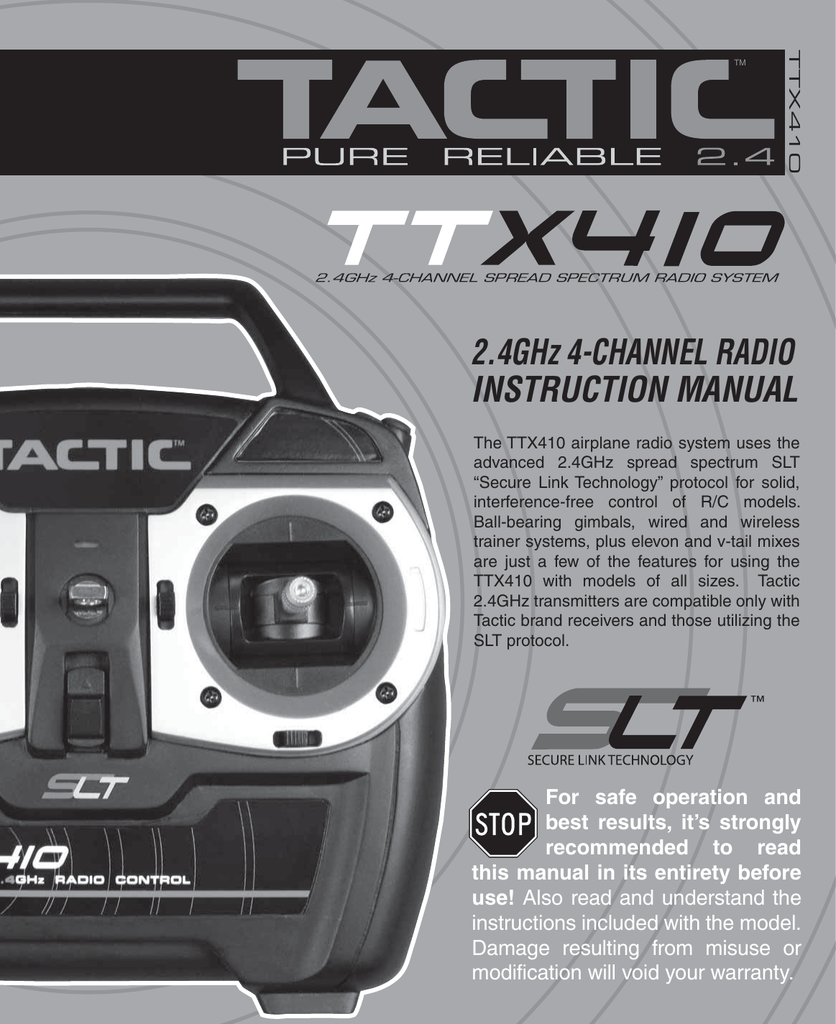 TacTic TTX410 Instruction manual | Manualzz