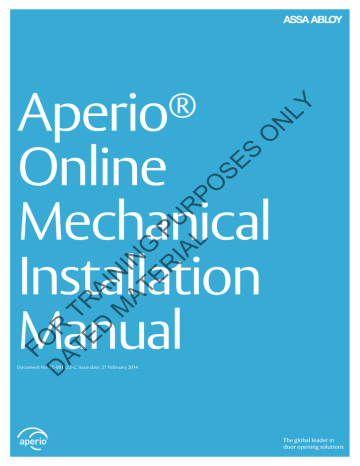 Aperio Online AH15, AH20, AH30, AH40 Mechanical Installation Manual ...