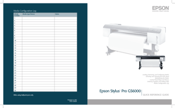 Epson Stylus Pro GS6000 Quick Reference | Manualzz