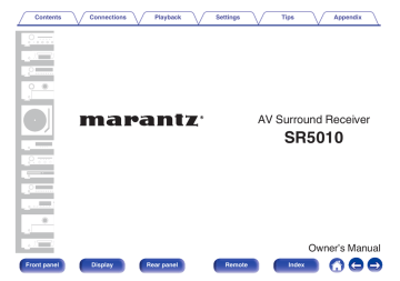 Marantz SR5010 Owner's Manual | Manualzz