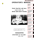 Tractor Truck M915 A3 Operator’s Manual | Manualzz