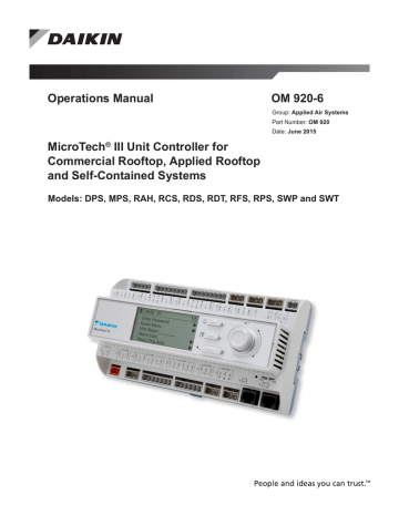 MicroTech Unit Controller | Manualzz