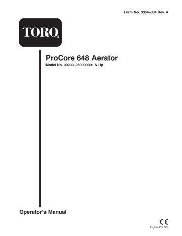 ProCore 648 Aerator | Manualzz